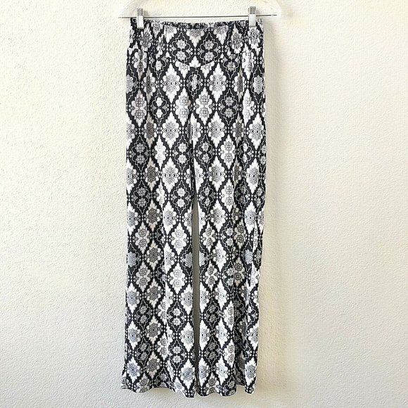 Cache | Pants & Jumpsuits | Cache Black White Palazzo Wide Leg Pants ...